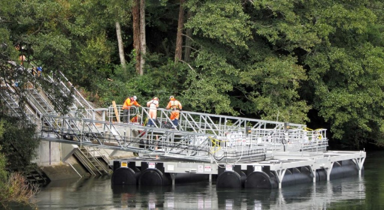 Hamilton WTP Floating Pump Platform | MTL